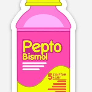 Pepto Bismol Vinyl Sticker - Etsy