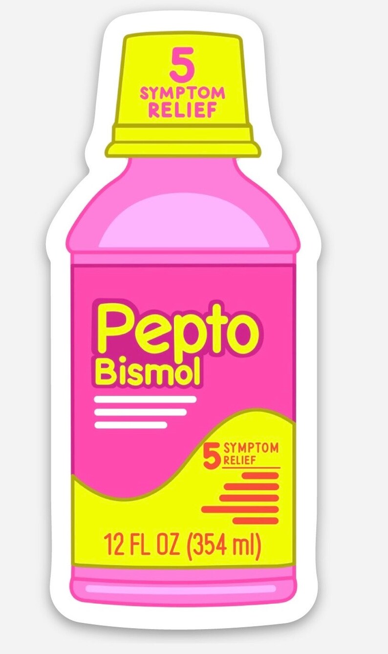 Pepto Bismol Vinyl Sticker - Etsy