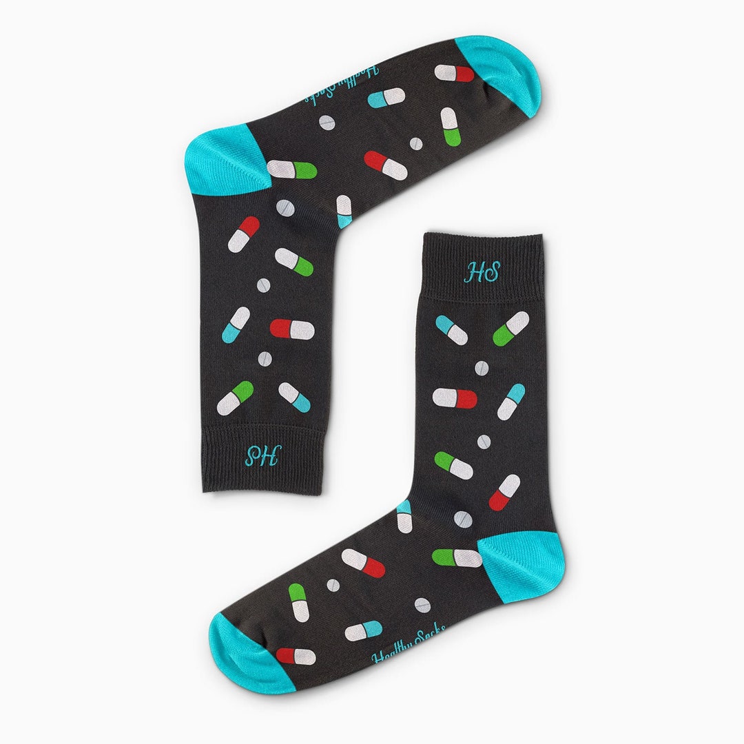 Medicato Socks With Fun Medication Pill Print for Healthcare ...