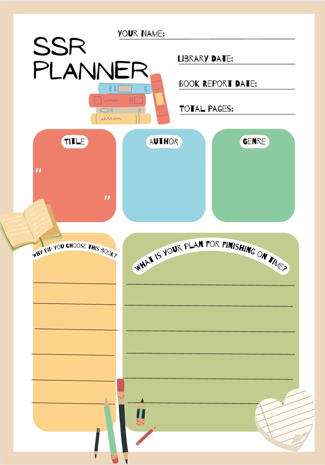 SSR Planner and Activities - Etsy