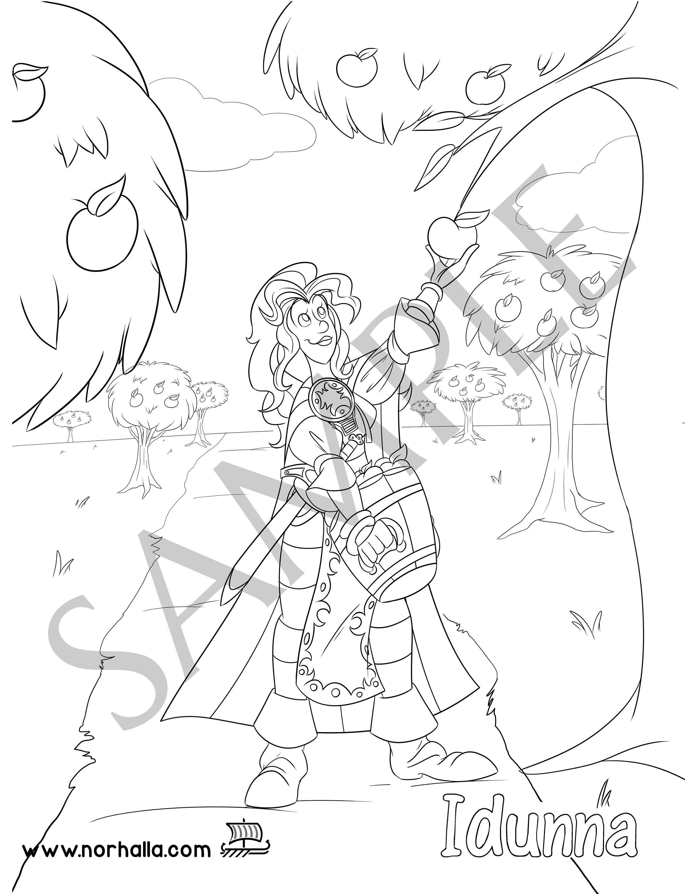 Idunna Norse Goddess Coloring Page Digital Download for Print - Etsy