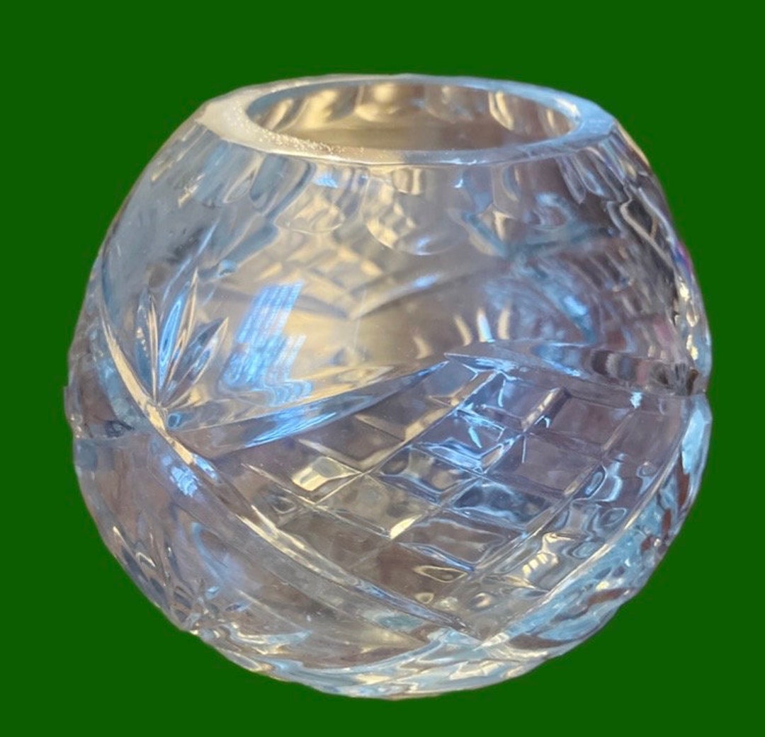 Vintage Crystal Rose Bowl/vase - Etsy