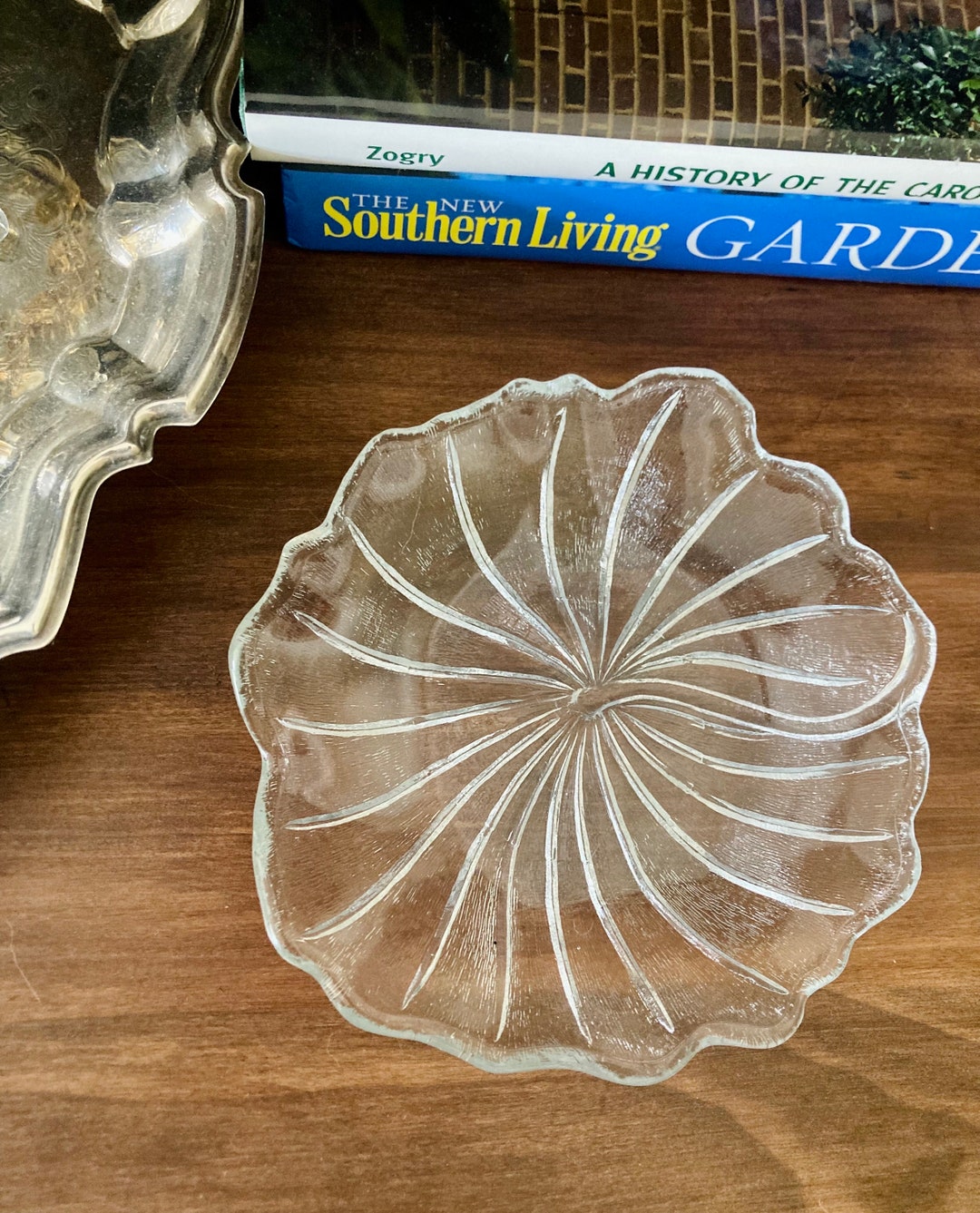 Vintage Indiana Glass Lily Pad Candy Dish Bowl - Etsy