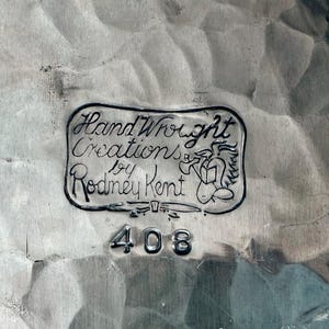 Vintage Rodney Kent Tulip and Bows Tray, Hammered Aluminum - Etsy