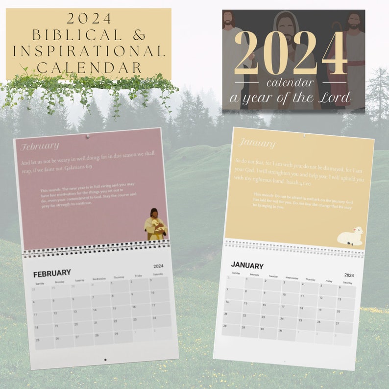 2024 Christian Scriptural Calendarbible Verse Calendar 2024 - Etsy