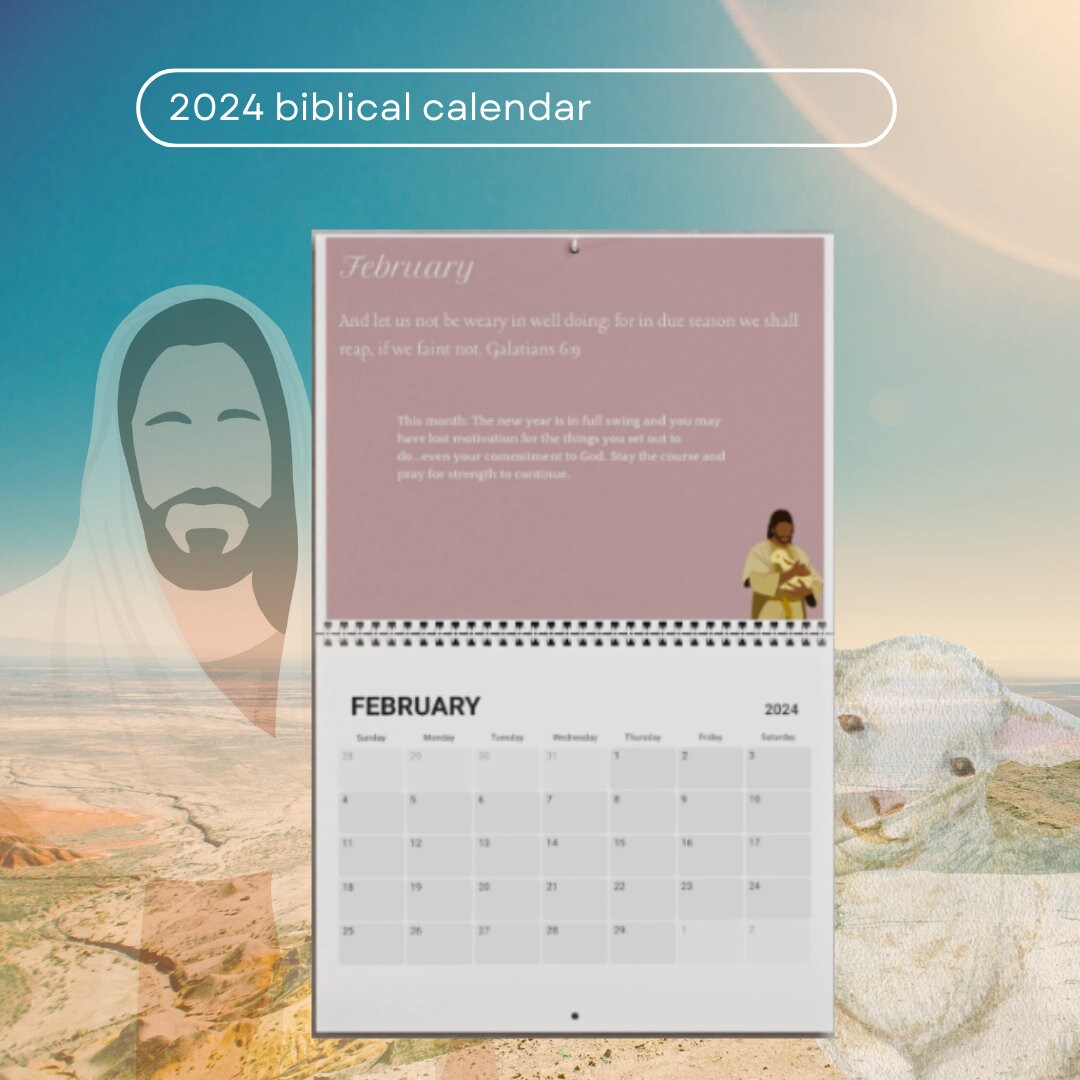 2024 Christian Scriptural Calendarbible Verse Calendar 2024 - Etsy