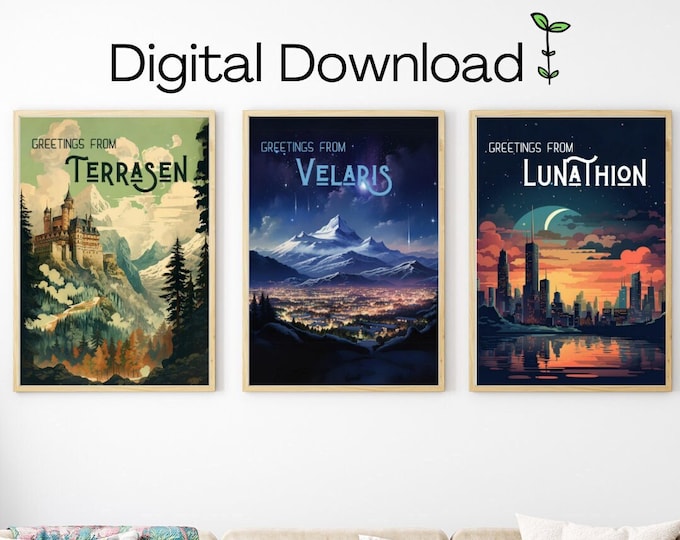 Greetings From Arrakis Dune Wall Art Frank Herbert House Atreides - Etsy