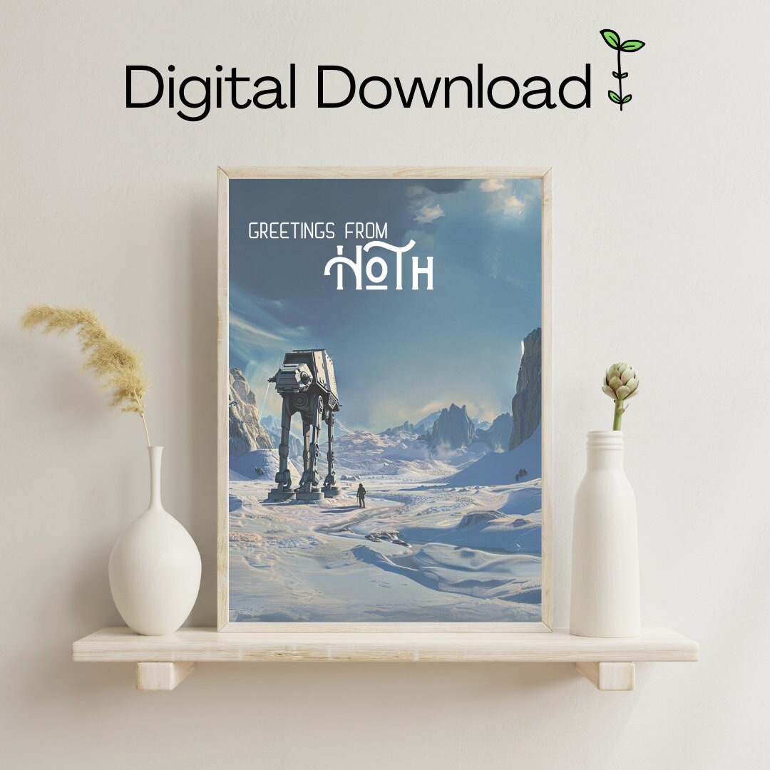 Greetings From Hoth - Star Wars Digital Download Fantasy Art - Luke ...