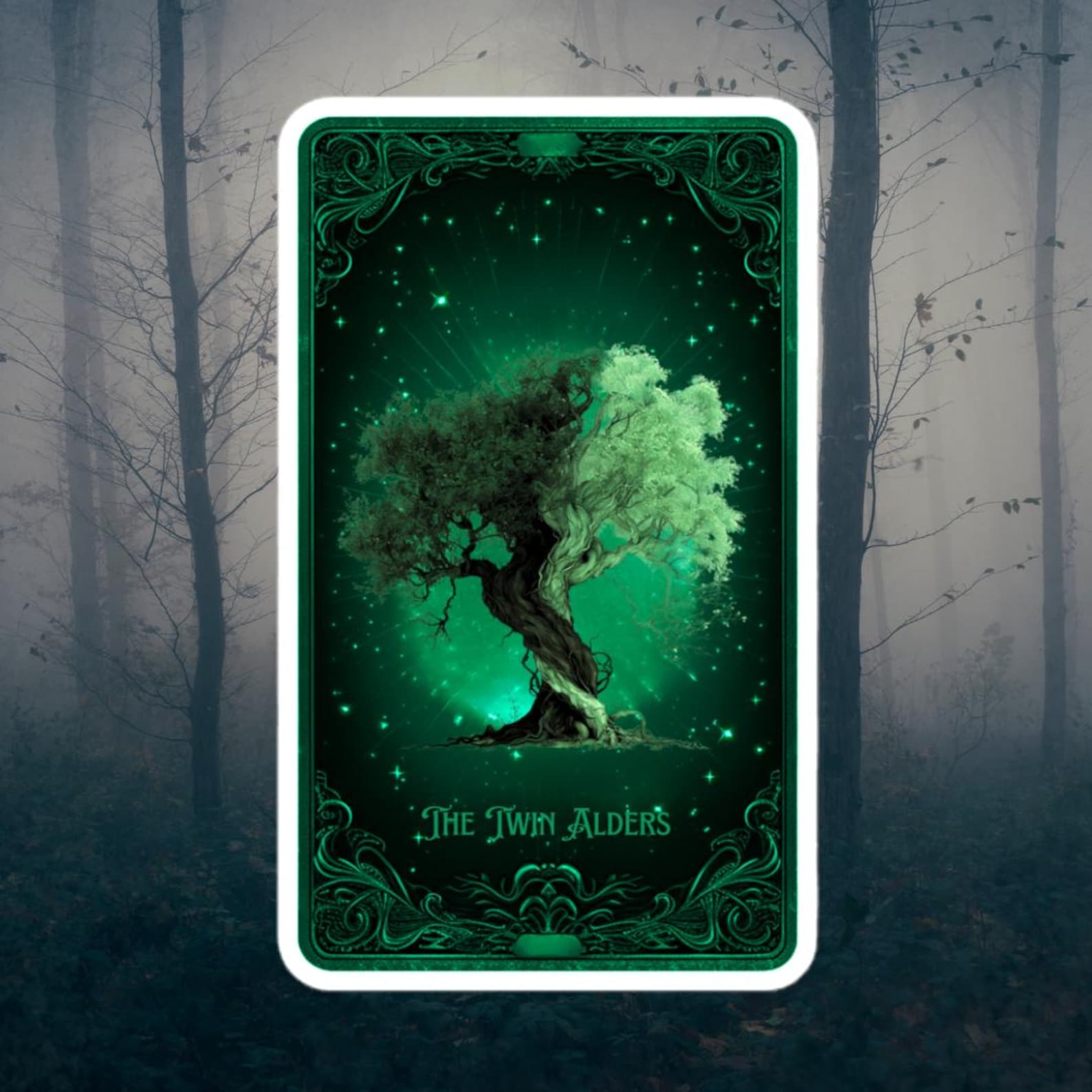 Twin Alders Sticker | One Dark Window Series | Providence Cards ...