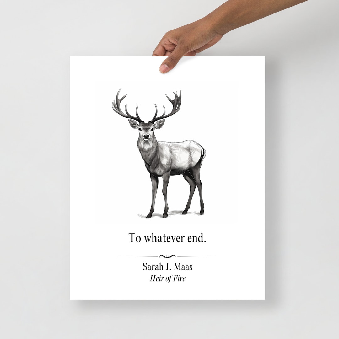 To Whatever End - Throne of Glass Wall Art - Minimalist - Black and ...