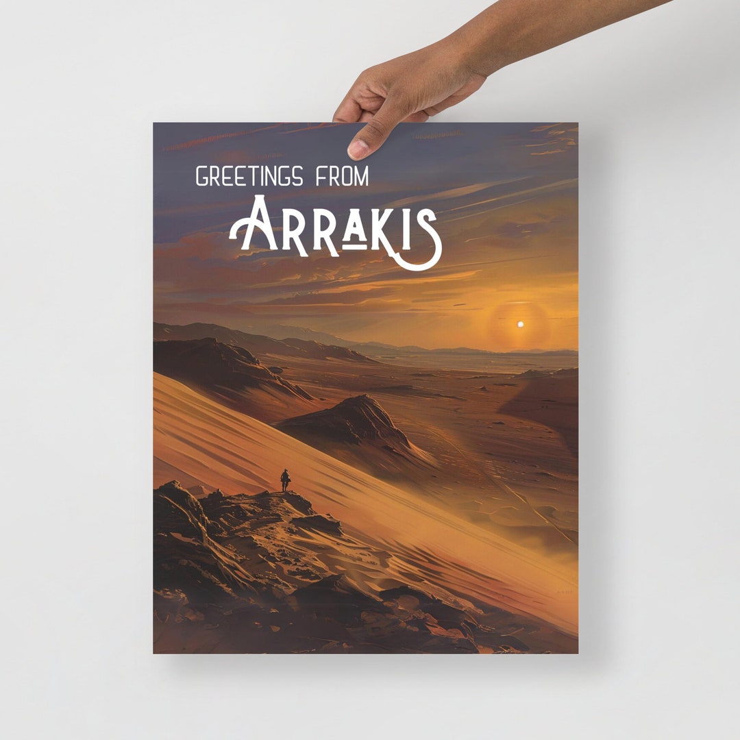 Greetings From Arrakis - Dune Wall Art - Frank Herbert - House Atreides - Etsy