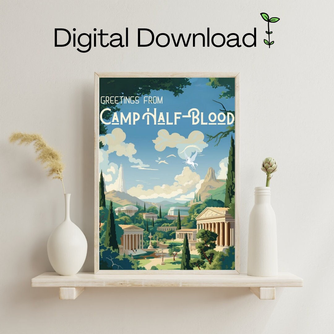 Greetings From Camp Half-blood- Digital Download Print - Percy Jackson ...