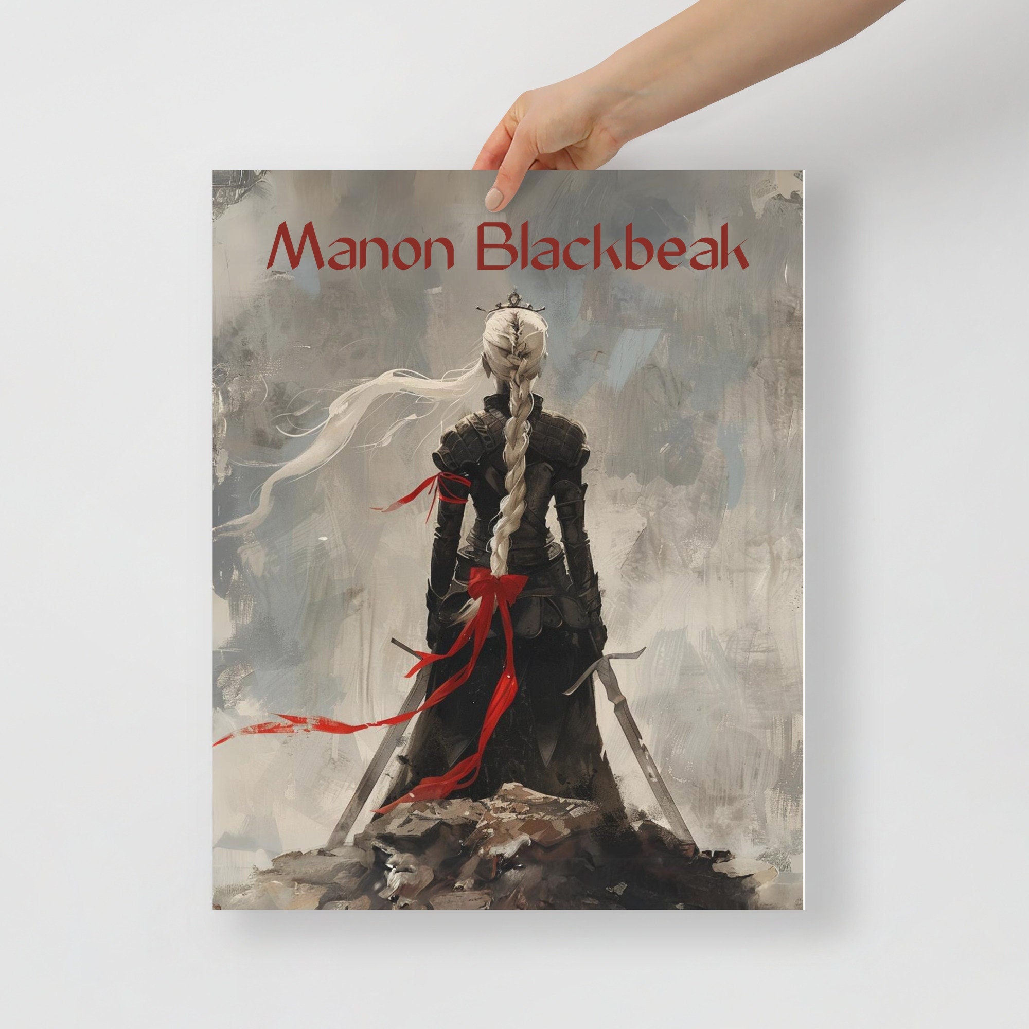 Manon Blackbeak Throne of Glass Silhouette Poster Sarah J Maas SJM ...