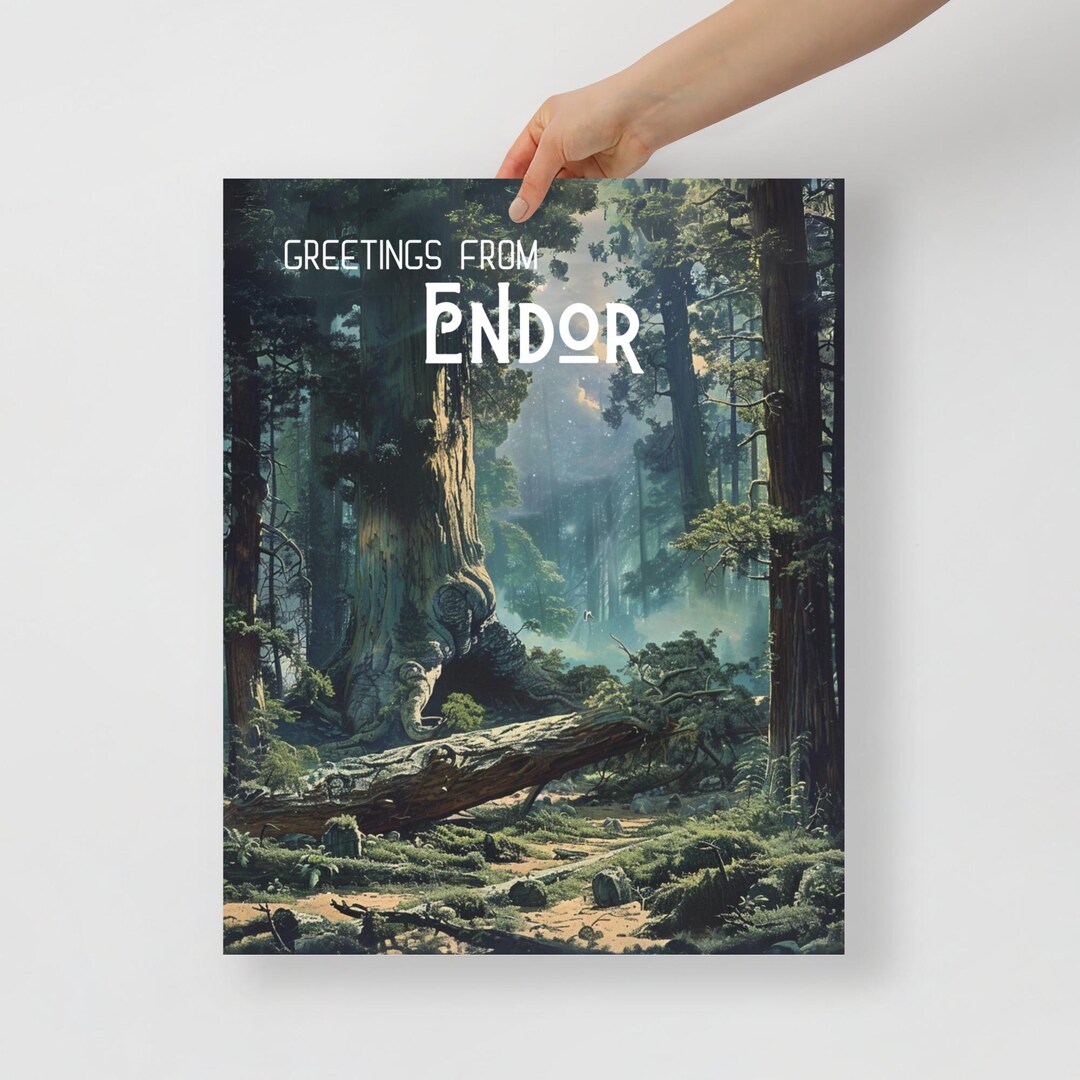 Greetings From Endor Art Poster | Star Wars Inspired Landscape | Sci-fi ...