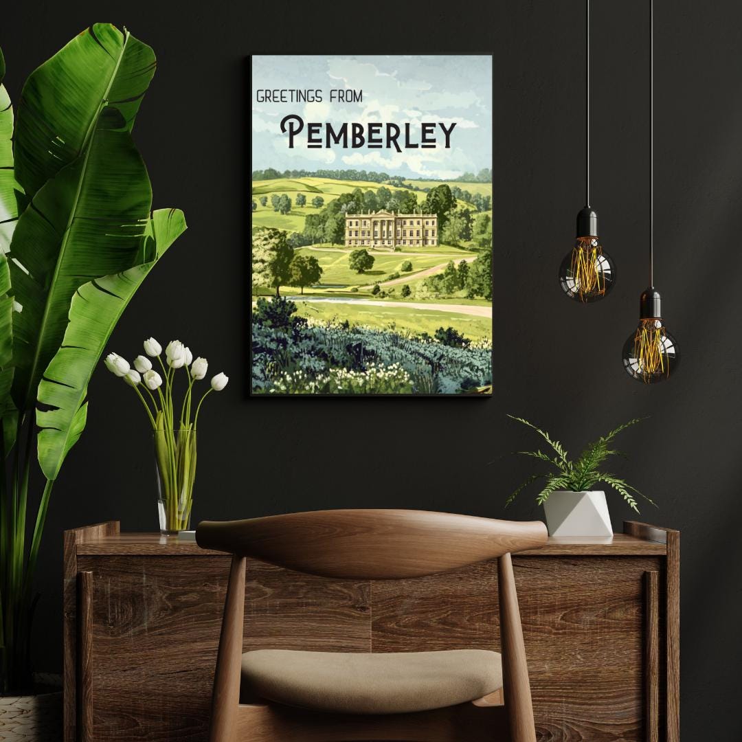 Greetings From Pemberley Landscape Digital Download Poster | Pride and ...