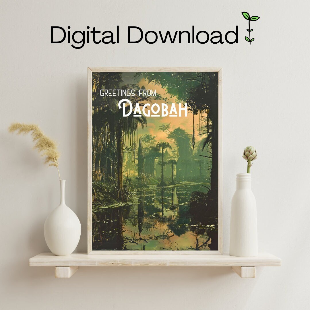 Greetings From Dagobah - Star Wars Digital Download Fantasy Art - Luke ...