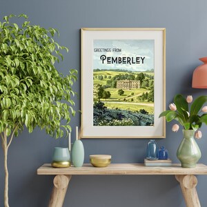 Greetings From Pemberley Landscape Digital Download Poster | Pride and ...