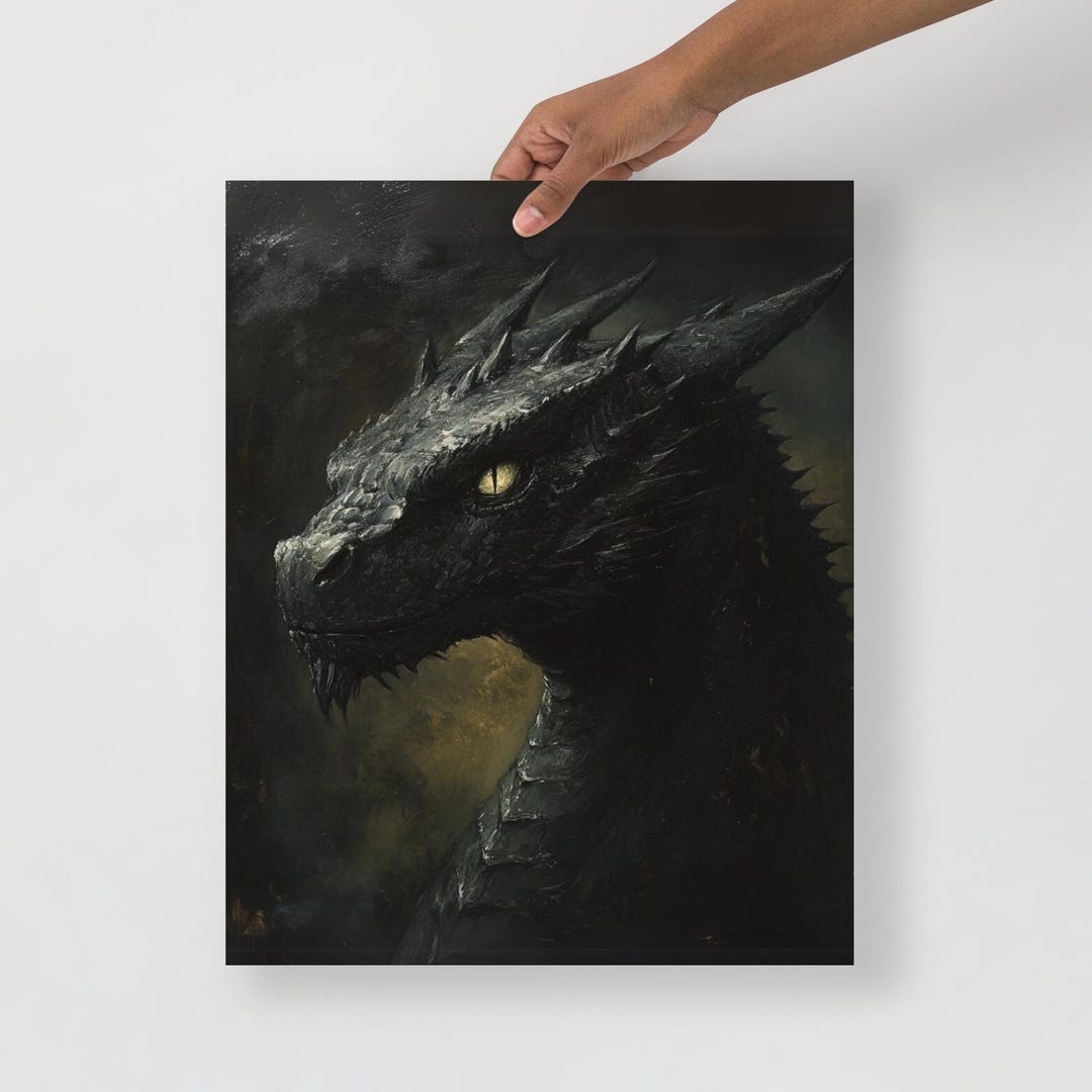Tairn Dragon Poster - Emperyan Series Art | Black Dragon Wall Decor ...
