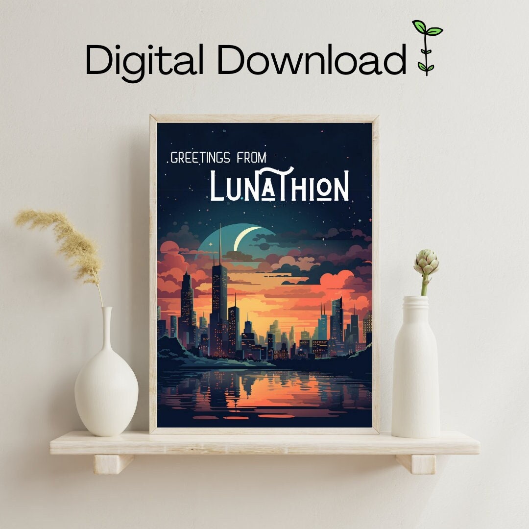 Greetings From Lunathion - Digital Download Print - Crescent City ...