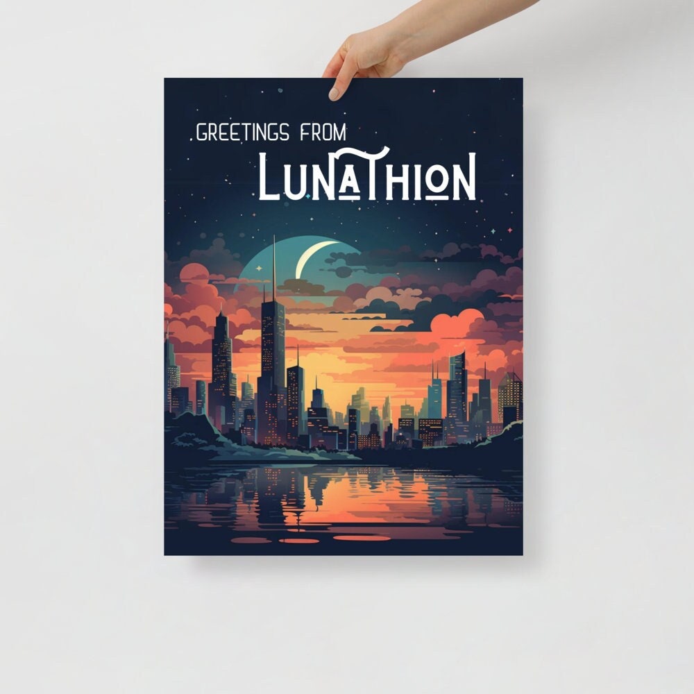 Greetings From Lunathion Poster Crescent City - Etsy