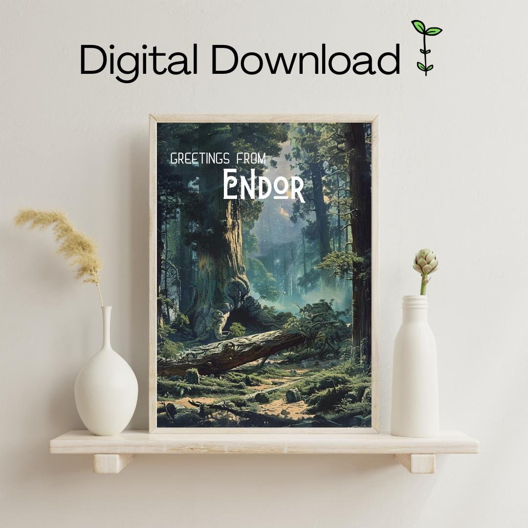 Greetings From Endor Digital Download Art Print | Star Wars Inspired ...