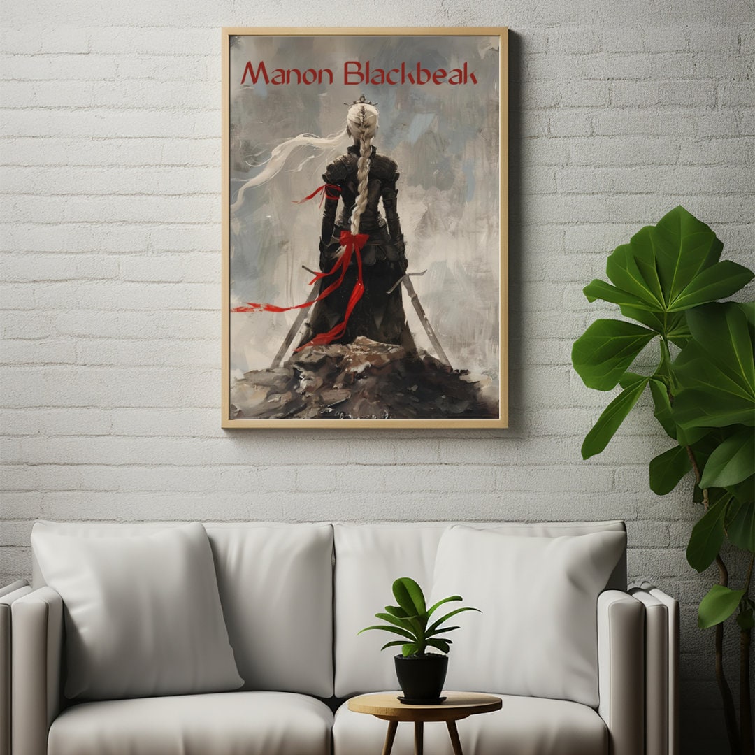 Manon Blackbeak Throne of Glass Silhouette Poster Sarah J Maas SJM ...