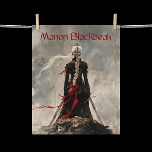 Manon Blackbeak - Throne of Glass Silhouette Poster - Sarah J Maas ...