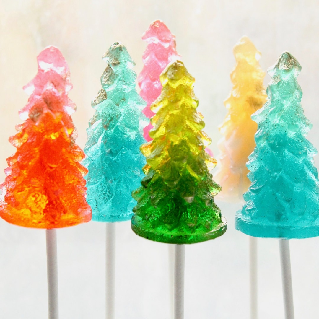 Christmas Tree Lollipops Colorful Christmas Trees Stocking - Etsy