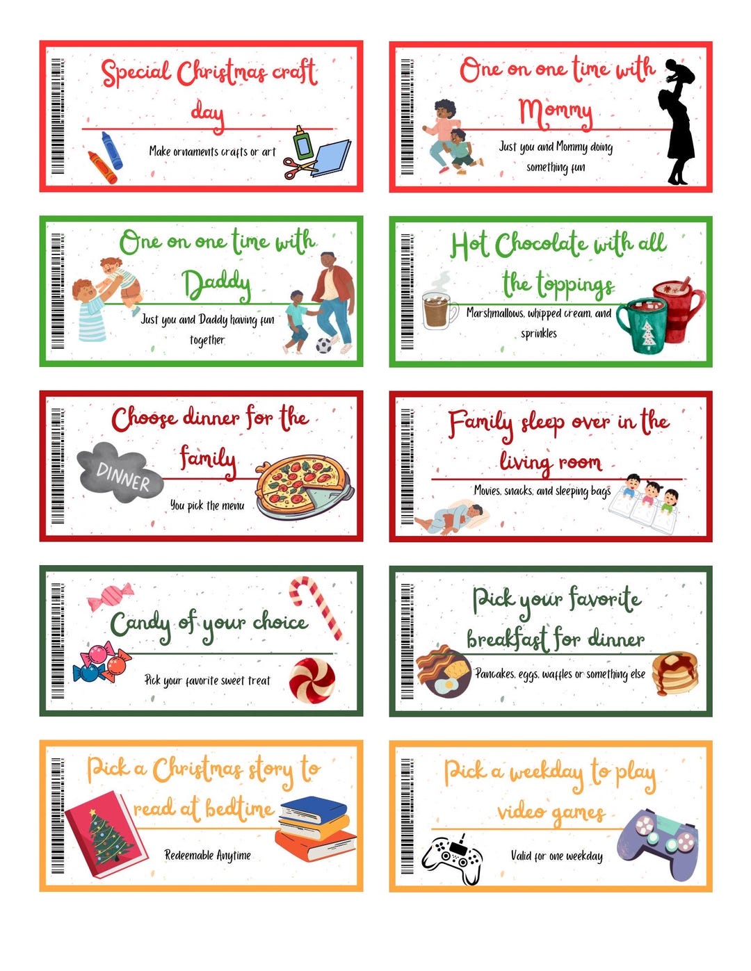 Christmas Reward Coupon Book for Kids – Editable Canva Template & PDF ...