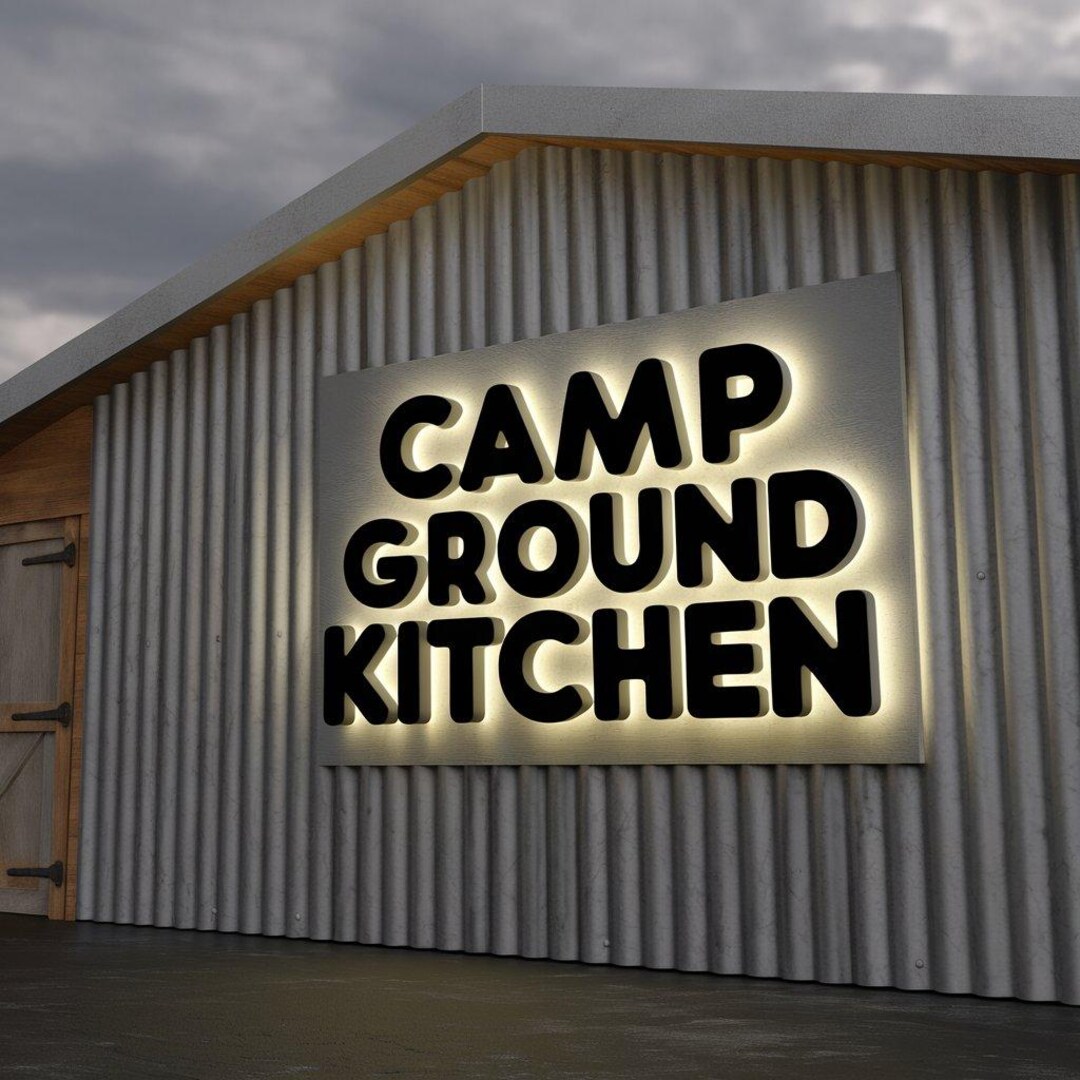 Custom Backlit Sign Backlit Business Sign Laser Cut Sign Metal Sign ...