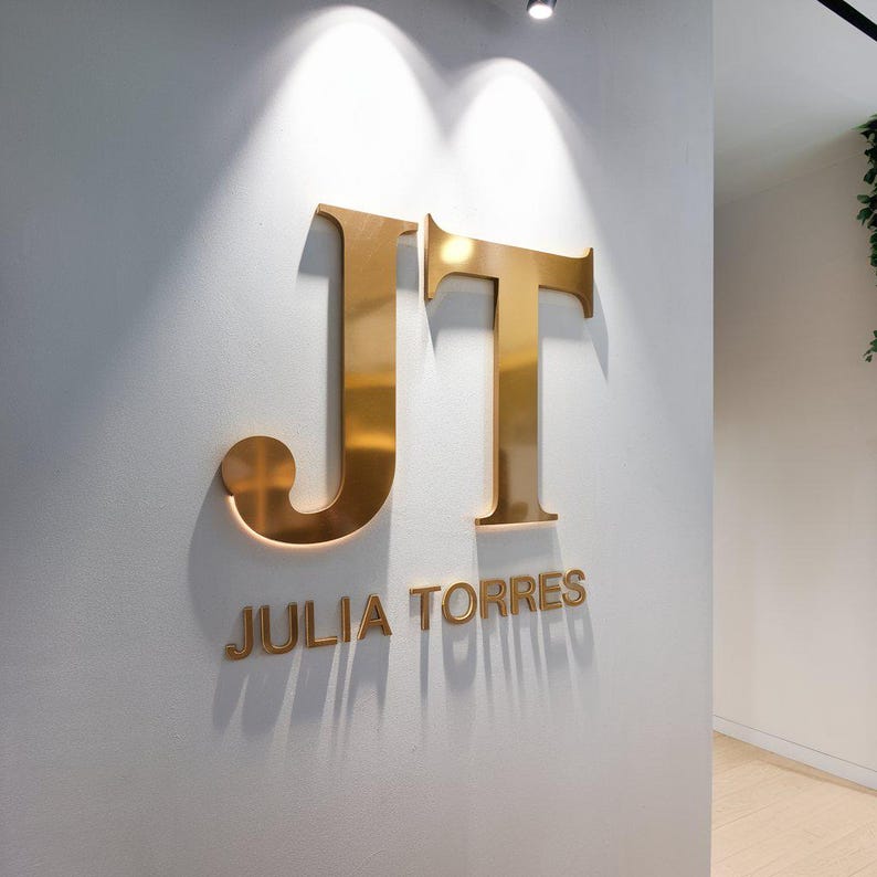 Custom Metal Led Logo Sign, Led Backlit Signage, 3D Design Custom Logo ...