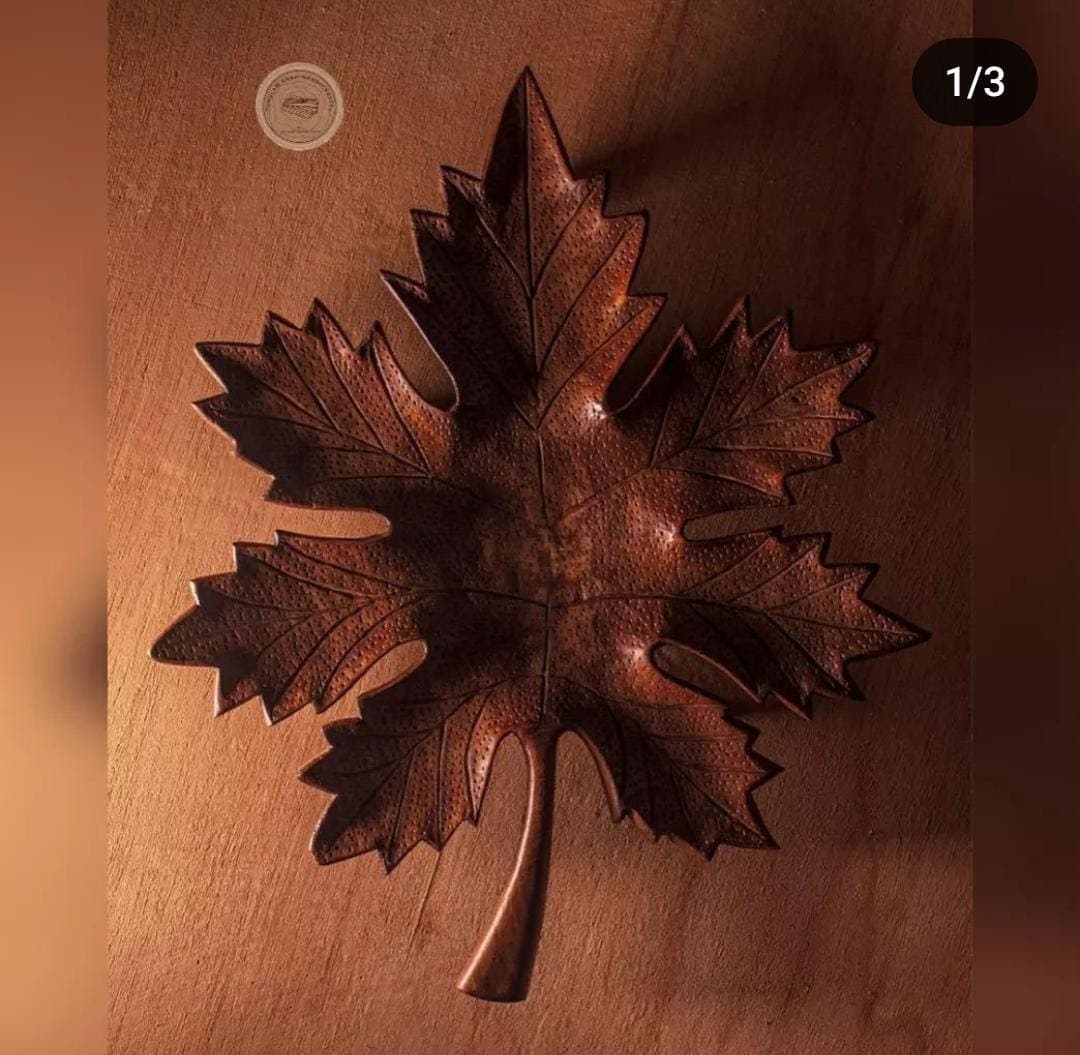 Wooden Maple Leaf Tray, Wooden Tray, Hand Carved Wooden Decor, House ...