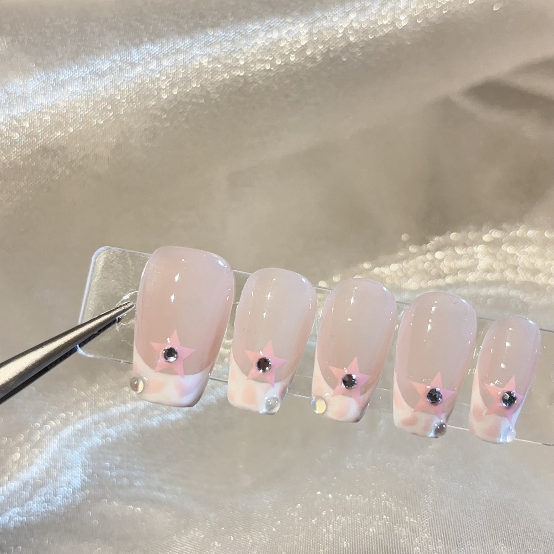 Valentine Nail/custom Fancy Press on Nail /cute Handmade Nail / Nail ...