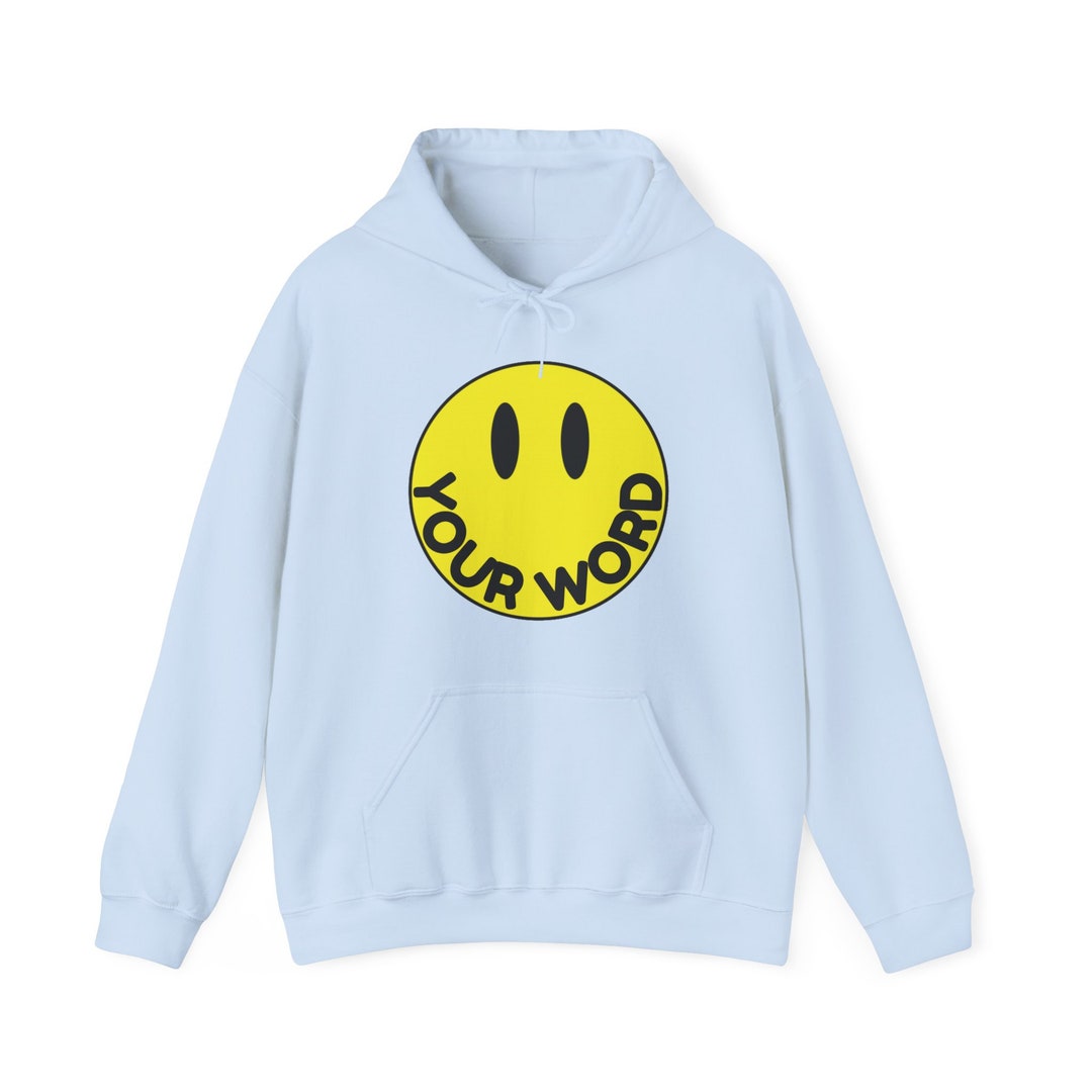 Adult Smiley Face Custom Pullover Hoodie - Etsy