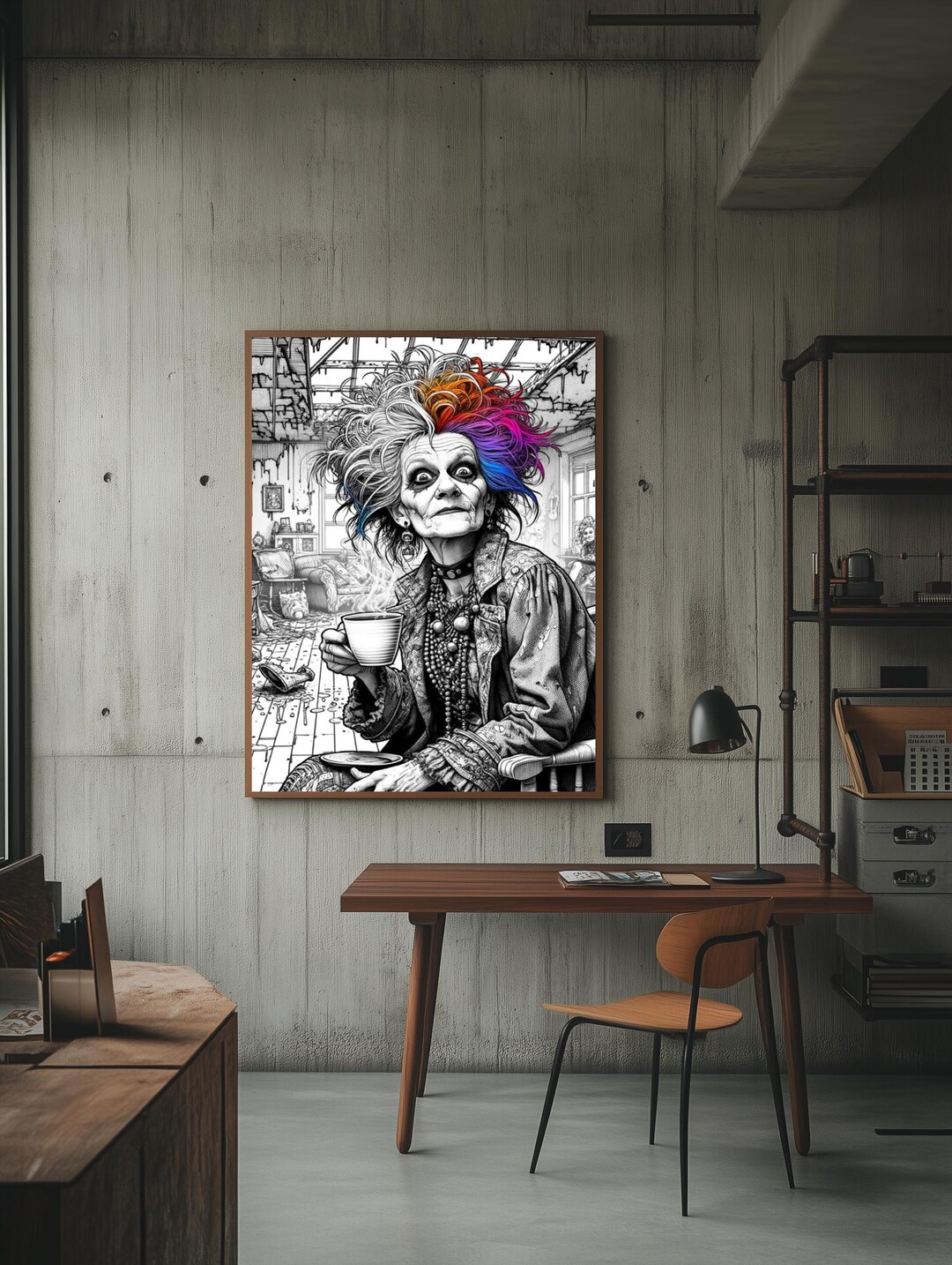 Skecthed Digital Art Set - Eccentric Art Prints | Dystopian Dark Humor ...