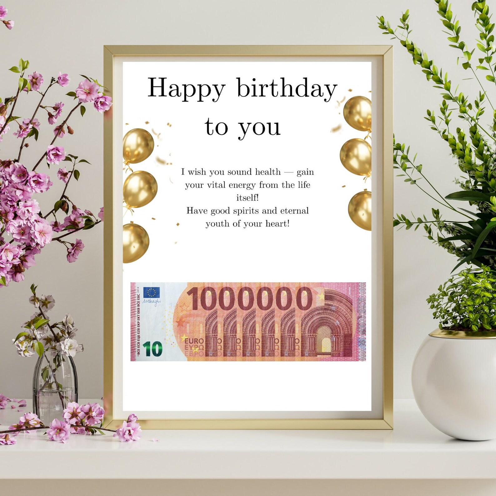 Money Gift for a Birthday | Personalized Money | Birthday Gift for a ...