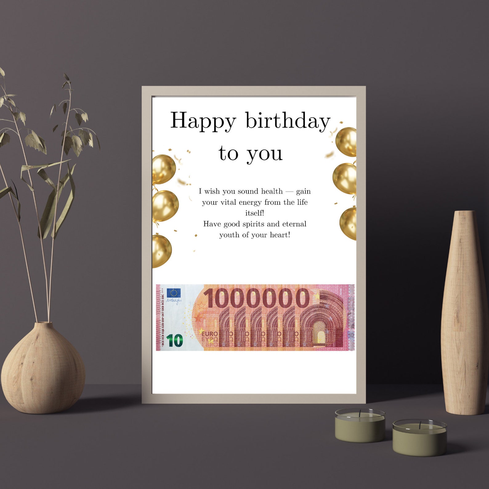 Money Gift for a Birthday | Personalized Money | Birthday Gift for a ...