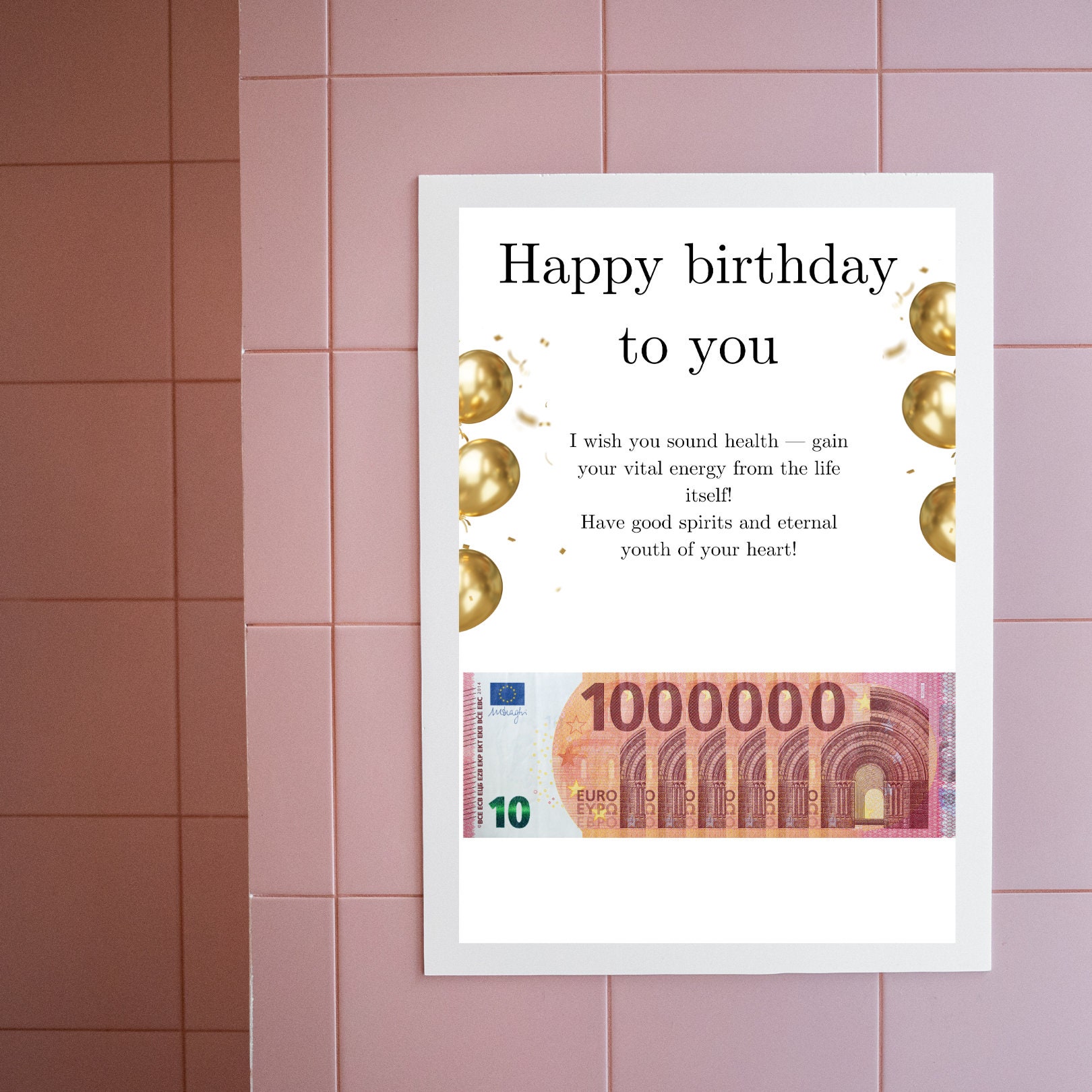 Money Gift for a Birthday | Personalized Money | Birthday Gift for a ...