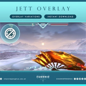 Valorant Overlay HUD Jett Valorant Map Cover Stream Overlay for Twitch ...