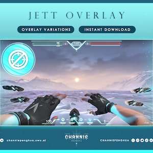 Valorant Overlay HUD — Jett Valorant — Map Cover — Stream Overlay for ...