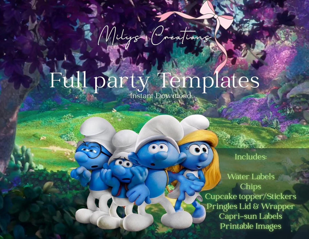The Smurf Party Favor Bundle - Etsy