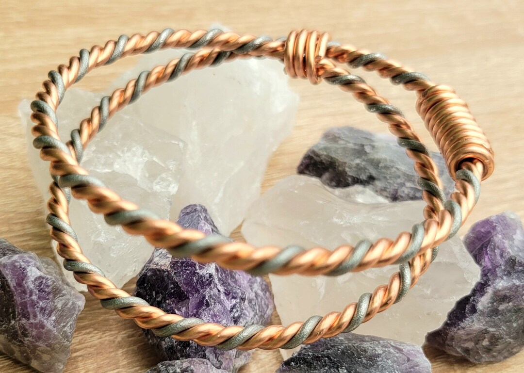 Ladies Tensor Copper and Zinc Double Twist Bracelet Combined Promotes ...