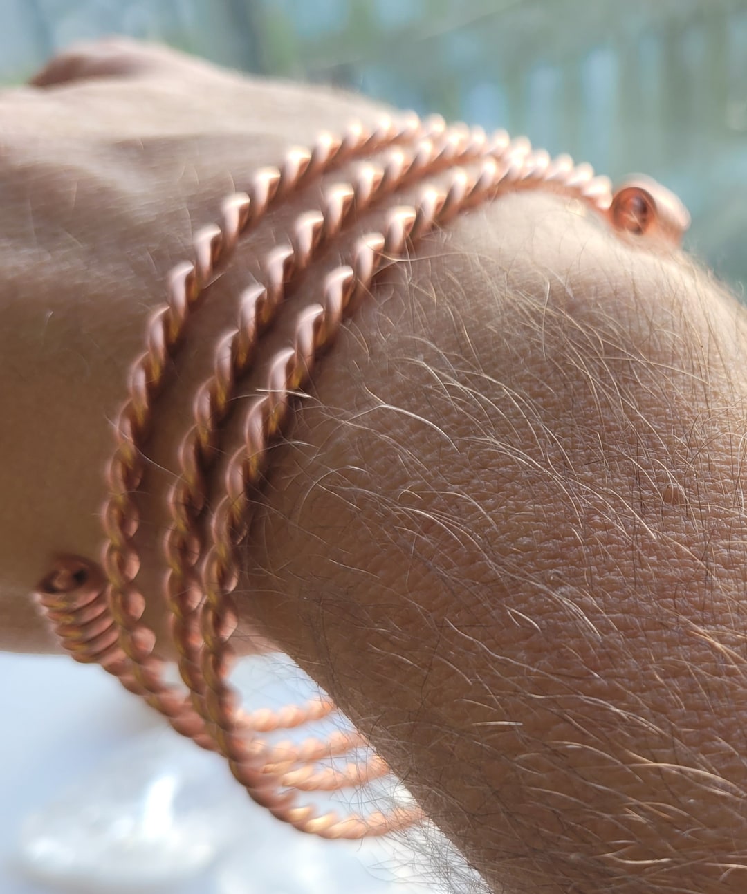 333 MHZ Cubit Mens Copper Tensor Wire Bracelet Bangle Energy ...