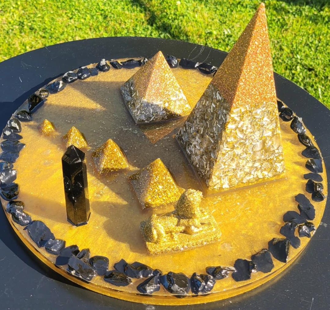 Egyptian Themed Orgonite Charging Plate EMF Protection 5G Protection ...