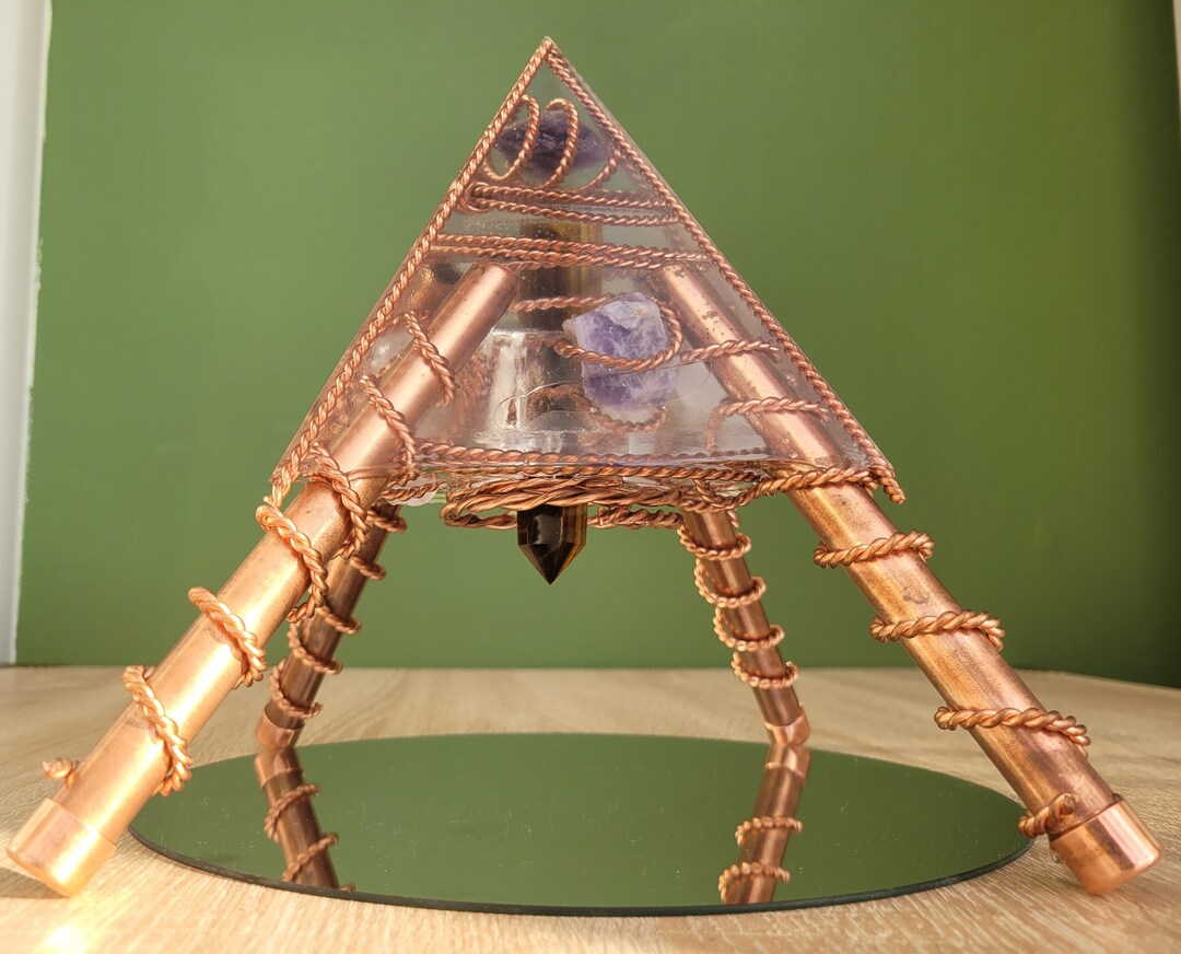 Tensor Coil Generator Quartz and Amethyst Crystals Plus Tigers Eye Wand ...