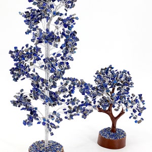 Lapis Gem Tree, Healing Tree of Life With Crystals, Chakra Energy ...