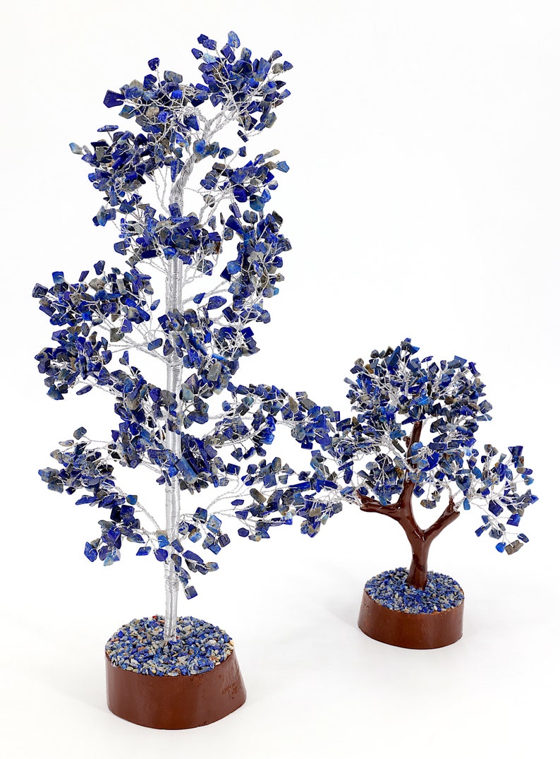 Lapis Gem Tree, Healing Tree of Life With Crystals, Chakra Energy ...