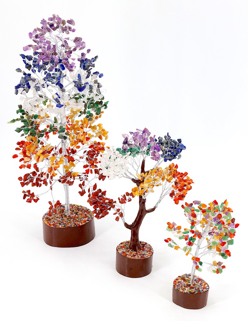 Seven Chakra Gem Tree, Healing Tree of Life With Crystals, Chakra ...