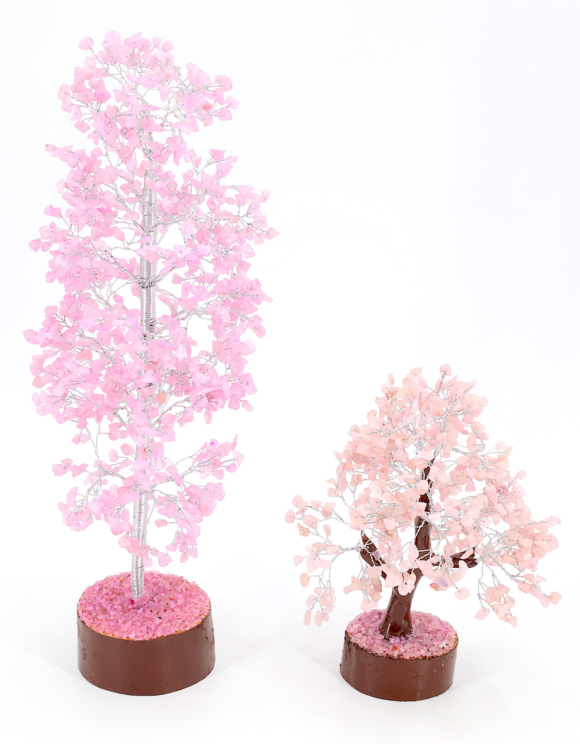 Rose Quartz Gem Tree, Healing Tree of Life With Crystals, Chakra Energy ...