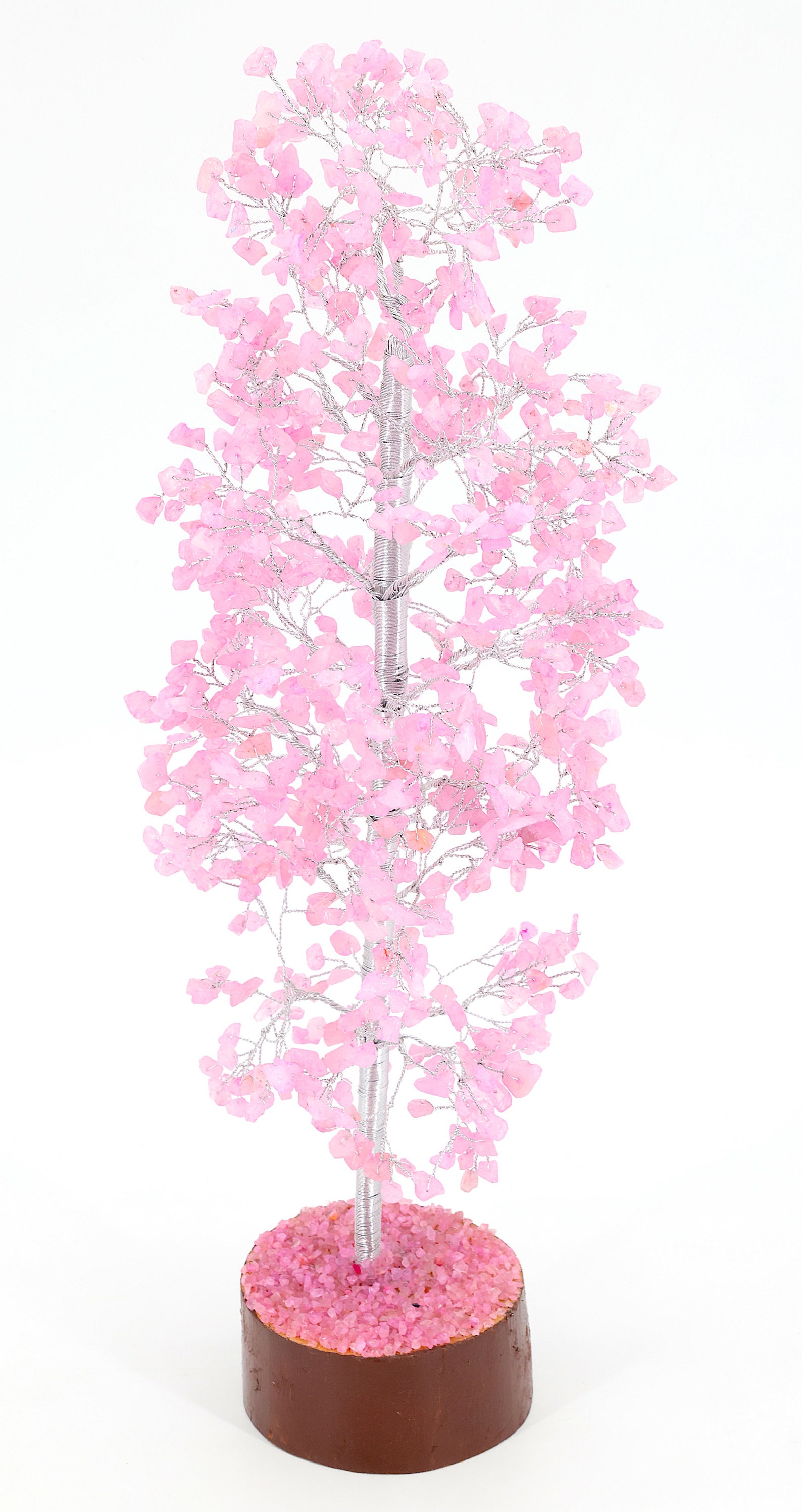 Rose Quartz Gem Tree, Healing Tree of Life With Crystals, Chakra Energy ...